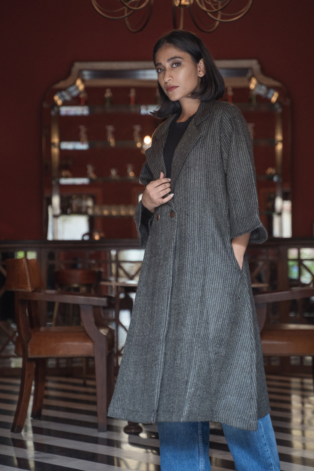 Ayla wool long jacket – Urmul Store